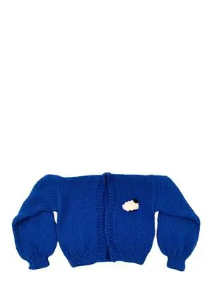 Pink Haley Rachel Wool Cardigan - Blue