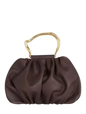 CARNEVALE Victoria Bag With Gold-plated Handle - Brown