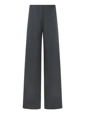 NĀSH Satin Wide-leg Trousers - Blue