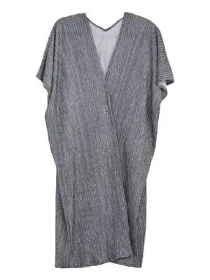 Saachi Pleated Metallic Kimono - Grey