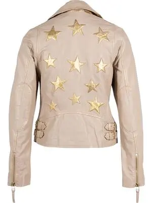 Mauritius Leather Star Jacket - Black/yellow