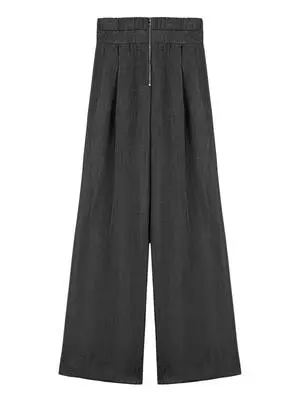 NOCTURNE Relaxed Wide-leg Pants - Grey