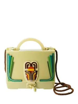 GISSA BICALHO Handmade Acrylic Clutch - Green