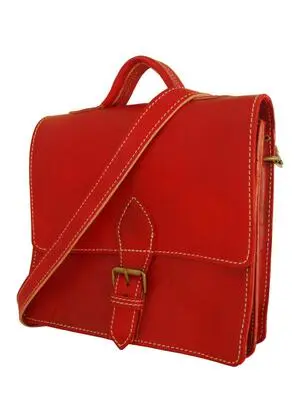 BERBER LEATHER The Casablanca Mini Satchel - Red