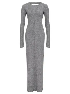 SEROTONINN Stone Knit Maxi Dress - Grey