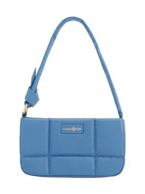 ORANGE CUBE Square Stitch Cushion Shoulder Bag Blue