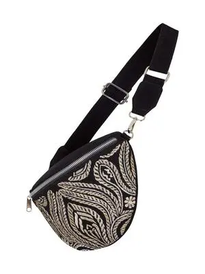 JODI LEE Canvas Belt Bag - Black