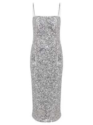 NAZLI CEREN Miles Sequin Midi Dress