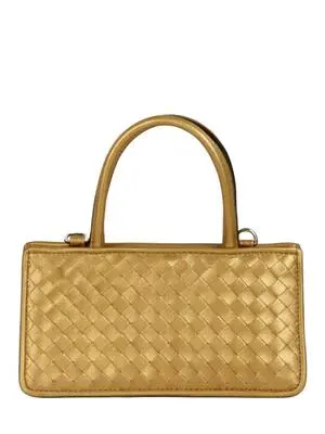 F3ROG BY RANA Woven Leather Piraye Bag - Gold