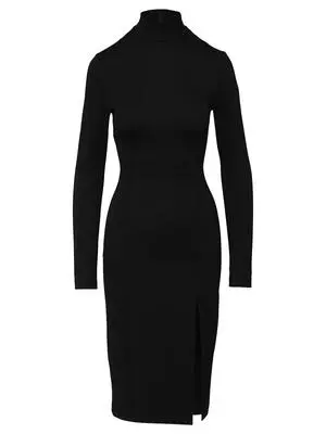 MANDRAGORA Fitted Viscose Knee-length Dress - Black