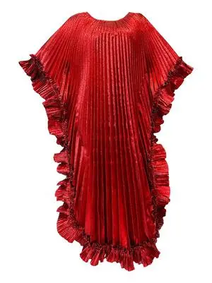 JULIA CLANCEY Pleated Ophelia Kaftan - Red
