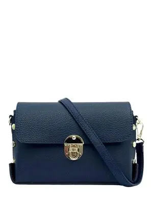 APATCHY LONDON Bloxsome Leather Crossbody Bag Blue