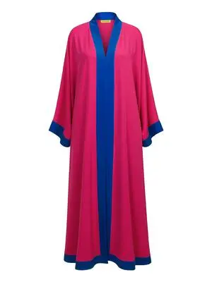 JANARA JONES Satin Abaya Kaftan - Pink