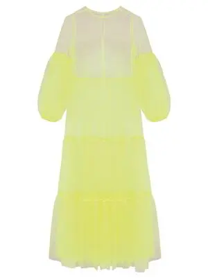 HELENE GALWAS Alena Maxi Tulle Dress - Yellow