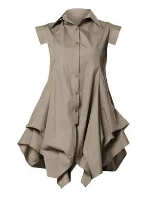 METAMORPHOZA Asymmetrical Shirt - Green