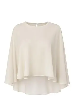 NAZLI CEREN Viona Chiffon Cape - Grey