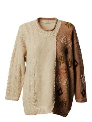 CHARKHA & LOOM Two-Tone Knit Pullover