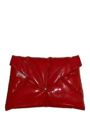 JULIA ALLERT Glossy Patent Envelope Clutch - Red