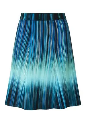 CONQUISTA Print Cloche Knee Length Skirt - Blue