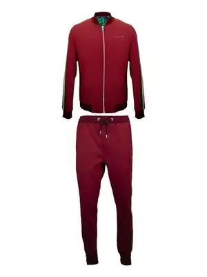 DAVID WEJ Lagos Multi Stripe Track Suit - Red