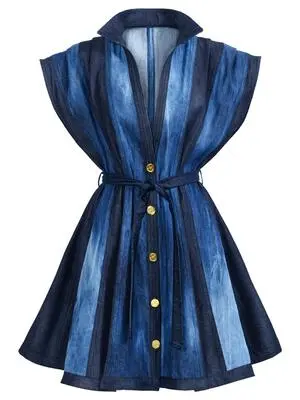 KARGEDE Designer Denim Mini Dress