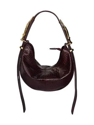 INDIGOLUSH Hobo Adjustable Hand-shaped Leather Mini Bag - Red