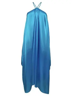 SASHA LA MER Alexandra Silk Dress - Blue