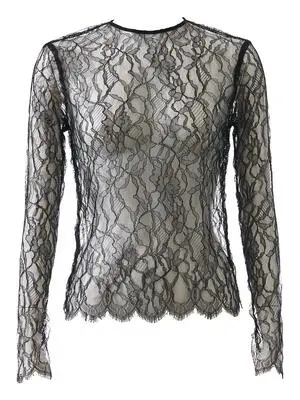 AROMATIQUE Timeless Leavers Lace Long Sleeve Top