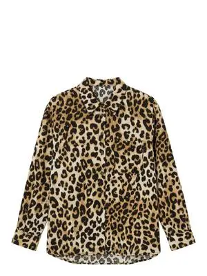 LATELIER LONDON Leopard Print Button-Down Shirt