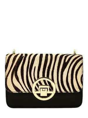 APATCHY LONDON Tilly Zebra Hair-on Leather Bag - Brown