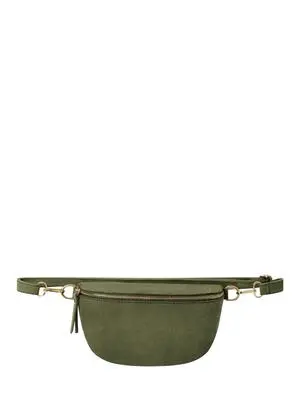 BETSY & FLOSS Rivoli Suede Crossbody & Waist Bag - Green
