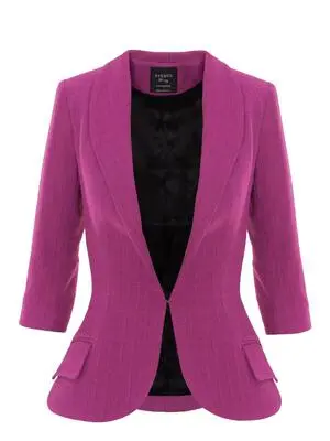 AVENUE N°29 Structured Boucle Blazer - Purple