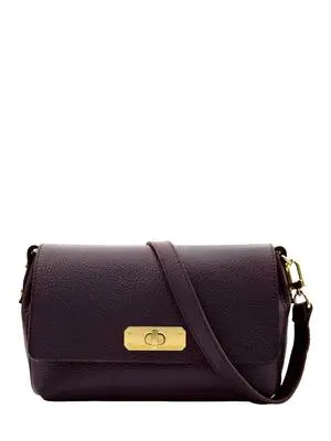 APATCHY LONDON Maisie Midi Port Leather Bag - Red