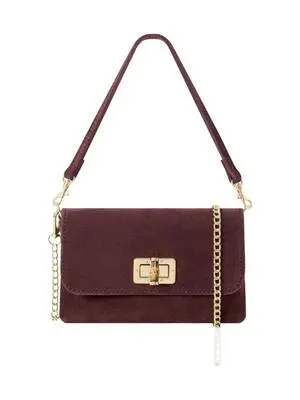 BETSY & FLOSS Cori Suede Handbag & Clutch Bag - Red
