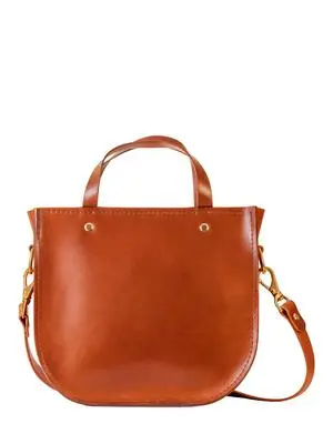 DESIGNS BY ELLE Pauline Leather Crossbody Bag Brown