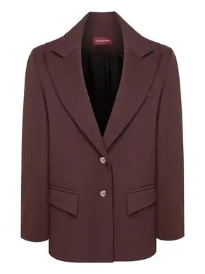 MANDRAGORA Oversized Blazer With Wide Lapels - Brown