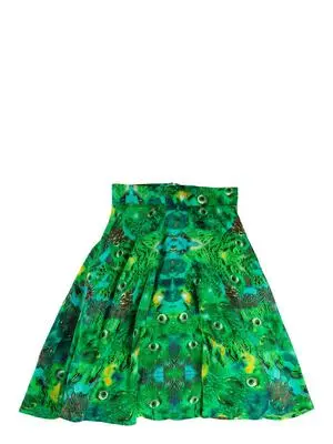 TRAMP IN DISGUISE Barbet Silk Skirt - Green