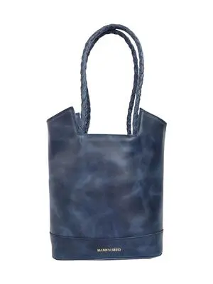 LAUREN REED CO The Carmen Leather Tote Bag - Blue