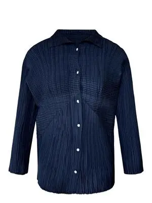 LONDON ATELIER BYPRODUCT Pleated Button-up Shirt - Black
