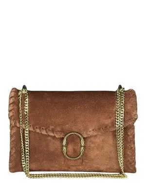 RUJ HERITAGE Suede Shoulder Bag - Brown