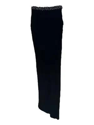 JANE GALA Beaded Low-waist Maxi Skirt - Black