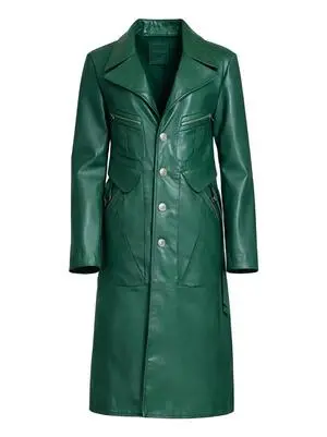 ZASTASTUDIO Planet Long Leather Jacket - Green
