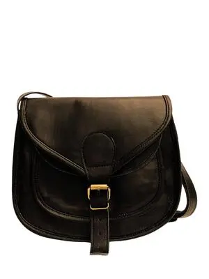 VIDA VIDA Leather Saddle Bag Medium - Black