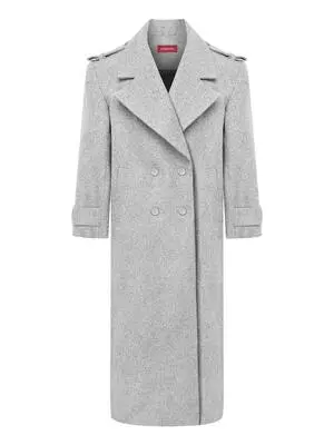 MANDRAGORA Double-breasted Wool Coat - Grey