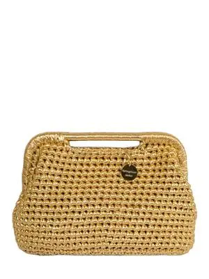 SPRINGMOONATELIER Metallic Crochet Handheld Clutch - Gold