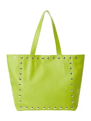 JUAN-JO Leather Tote Bag With Studded Detail - Green