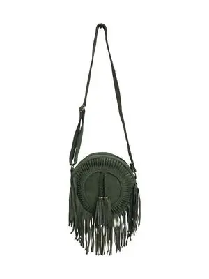 ZASTASTUDIO Suede Leather Messenger Bag - Green