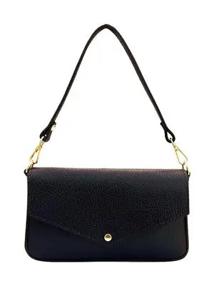 APATCHY LONDON The Munro Leather Shoulder Bag - Black