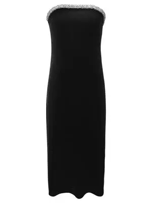RIVIERA SOIRÉE Audrey Velvet Strapless Midi Dress - Black