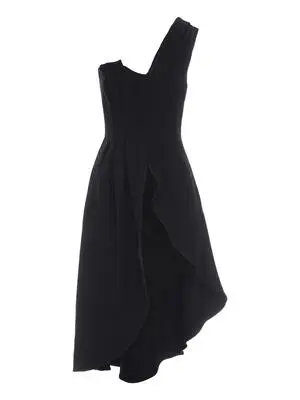 LAHIVE Billy Jean Asymmetrical Tweed Top - Black